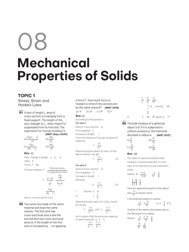 8.mechanical Props of Solids | PDF