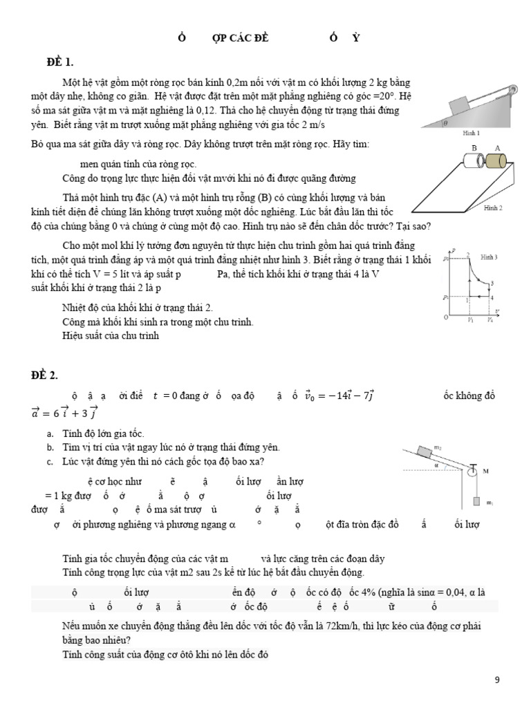 Tong Hop Cac de Thi VLDC A1-Cuoi Ki | PDF