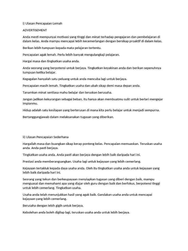 Contoh Ulasan PBD | PDF