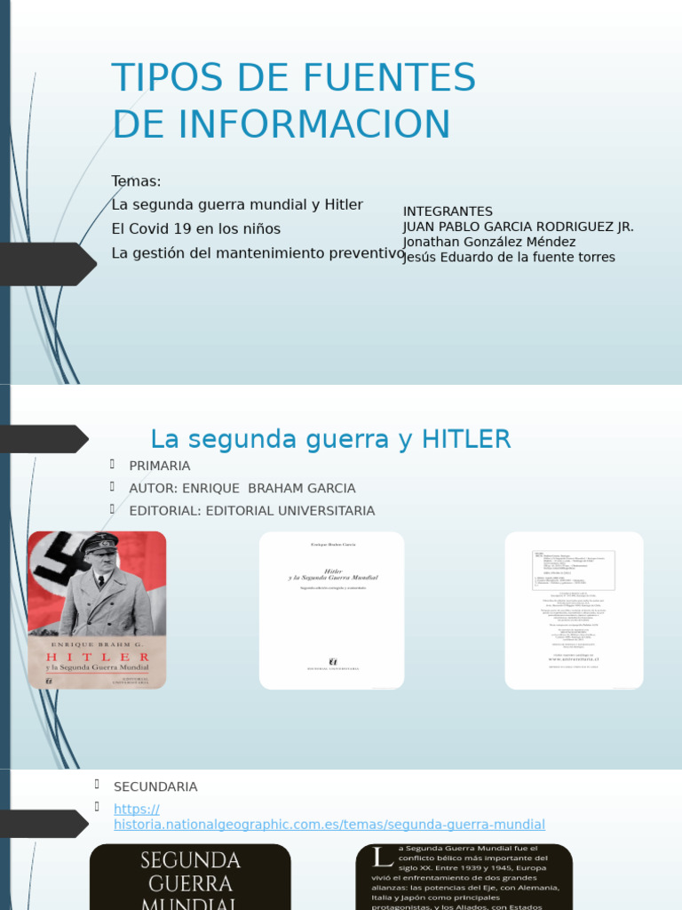Tipos de Fuentes de Informacion | PDF