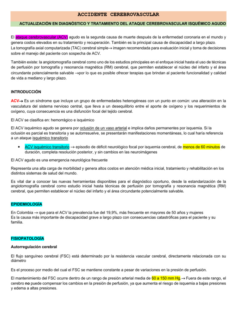 Resumen Guia Acv | PDF