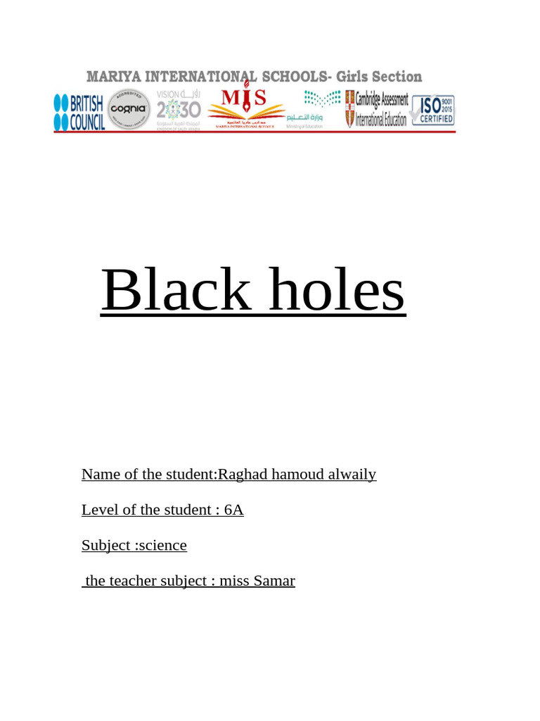 Black Holes | PDF