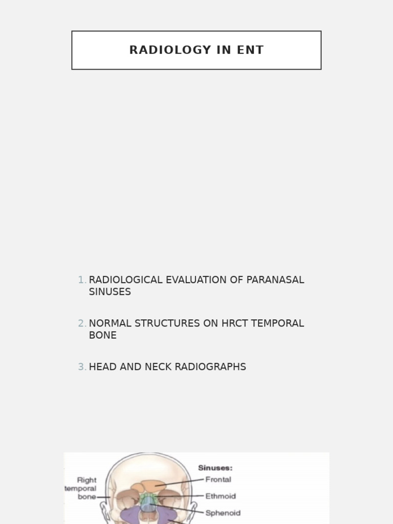 Radiology in Ent | PDF