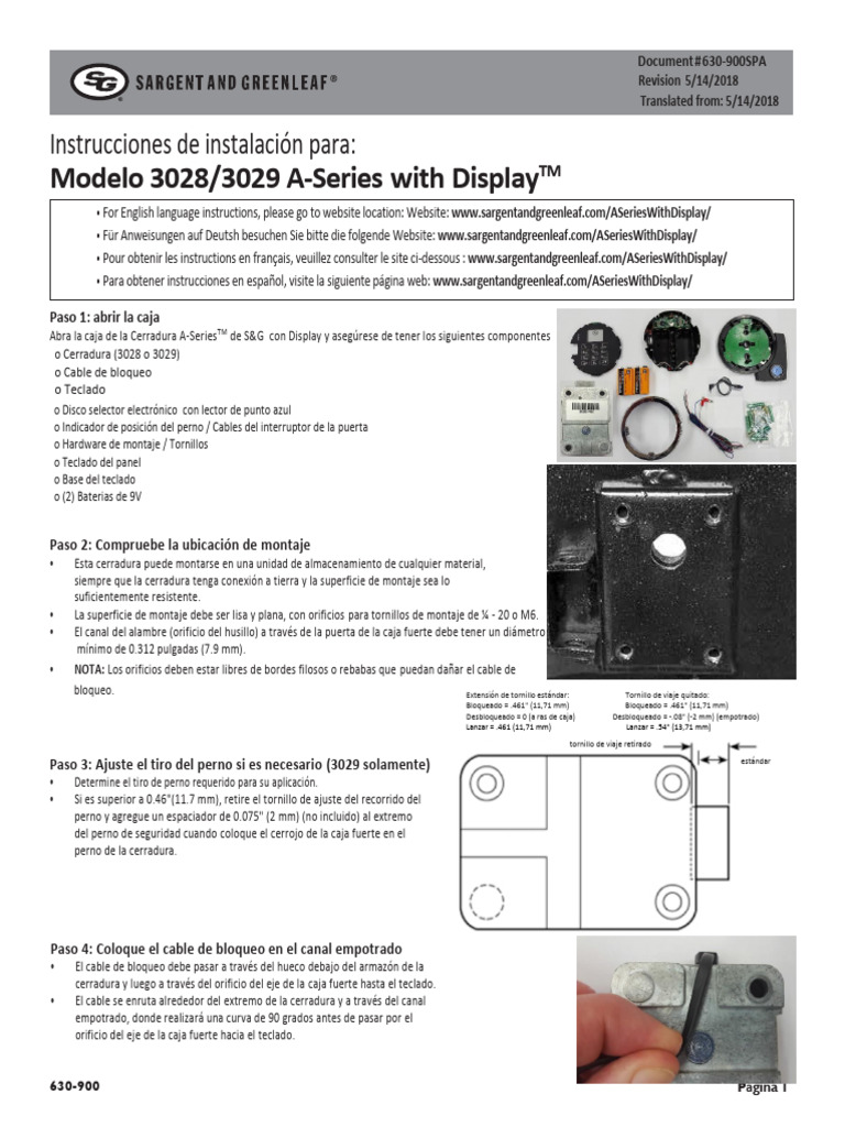 ASWD Installation Instructions Spanish 630-900SPA | PDF