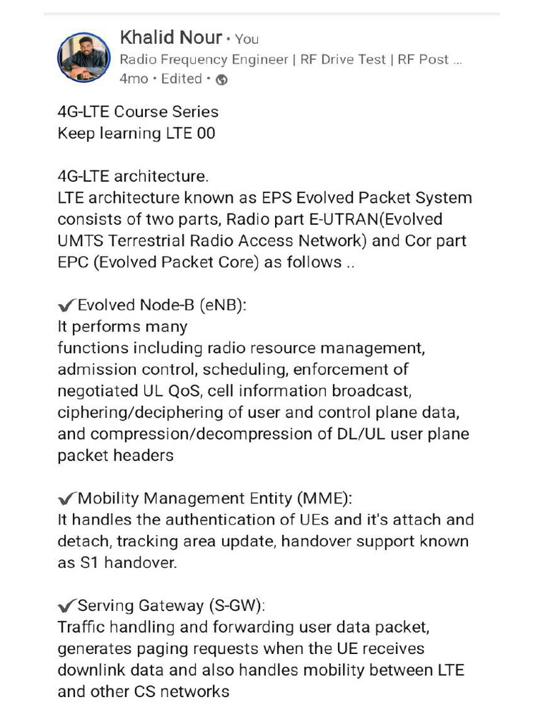 Khalid Nour 4G-LTE Course | PDF