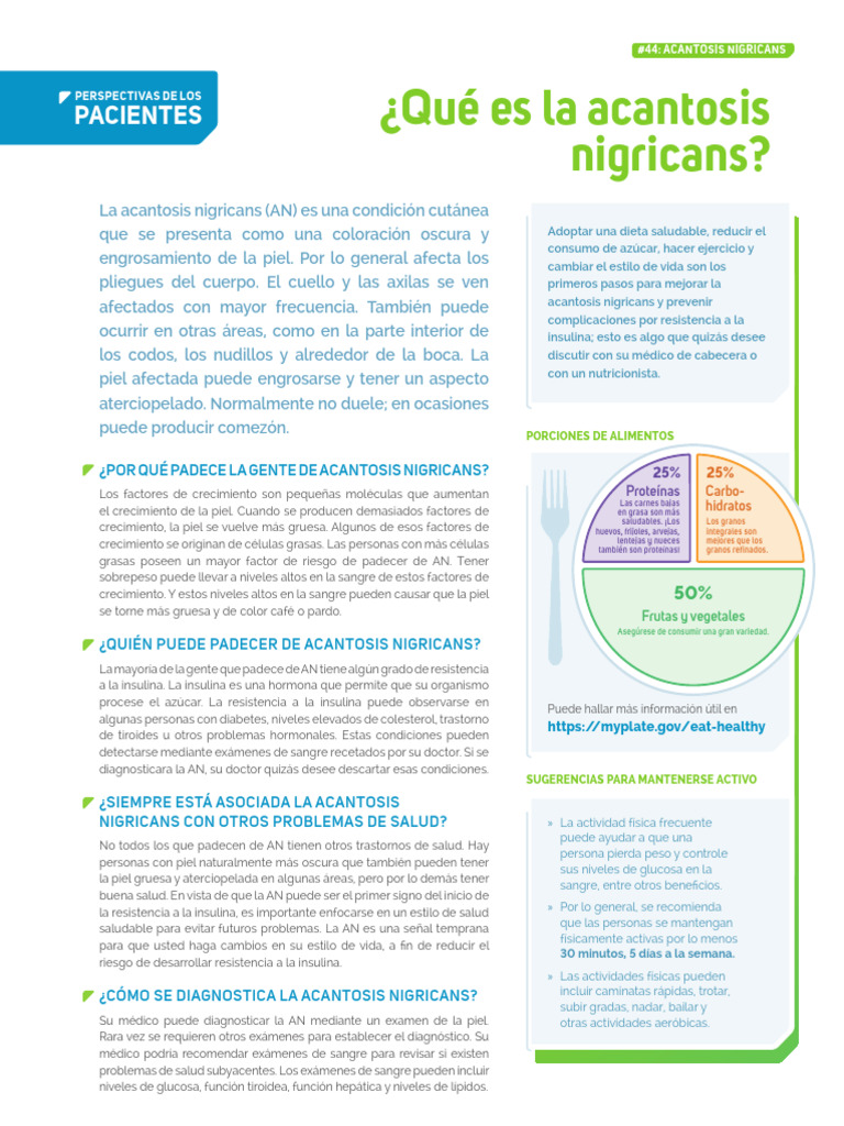 SPD Acanthosis Nigricans Web Es | PDF | Insulina | Diabetes