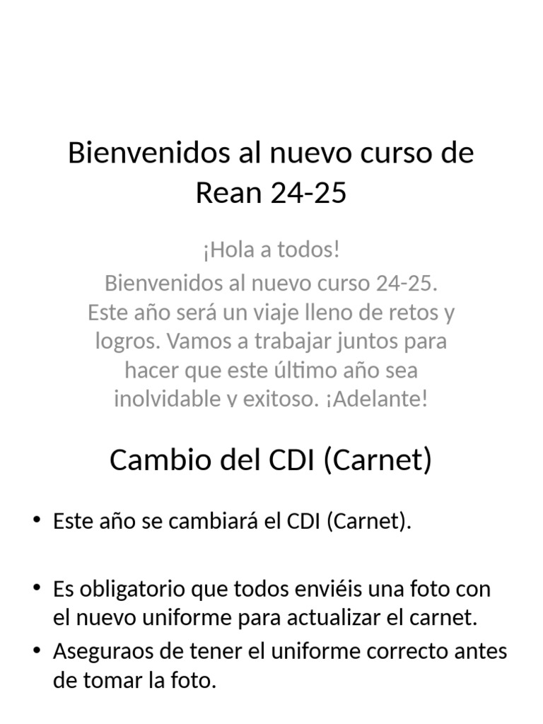 Presentacion Rean 24 25 | PDF