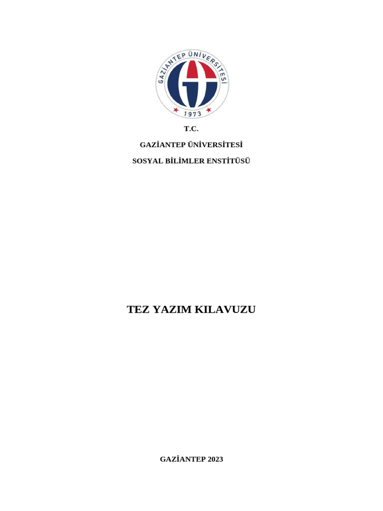 TEZ YAZIM KILAVUZU | PDF