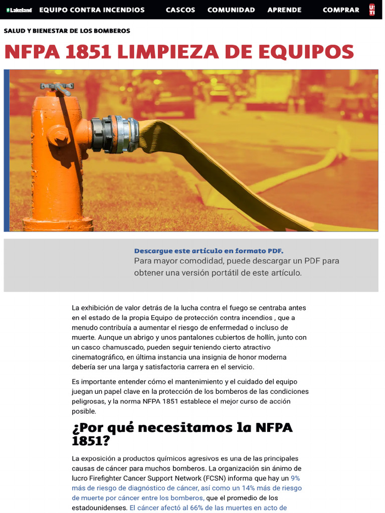 Nfpa 1851 Gear Cleaning | PDF