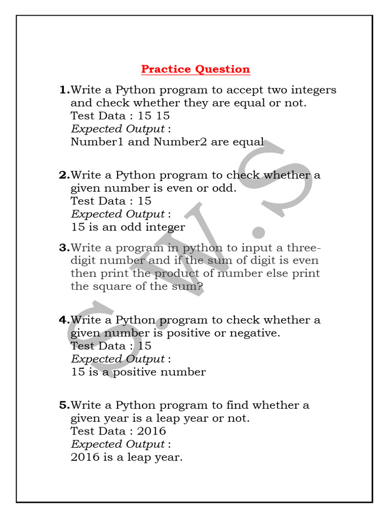 Class 11 Practice Question | PDF