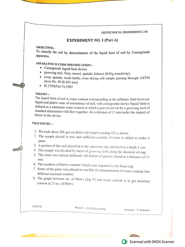 Experiment3 Geotech | PDF