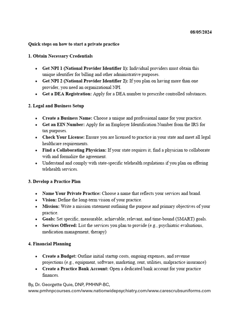 How To Start A Private Practice | PDF