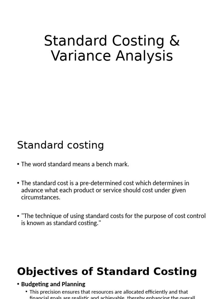 Standard Costing & Variance Analysis | PDF | Cost Accounting | Pricing