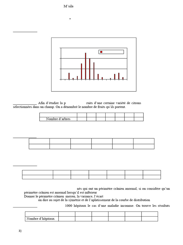 TD02 Biostatistique | PDF