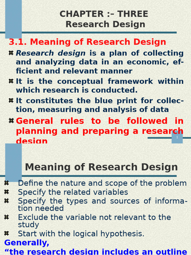 Chapter III Research Design | PDF | Experiment | Design Of Experiments