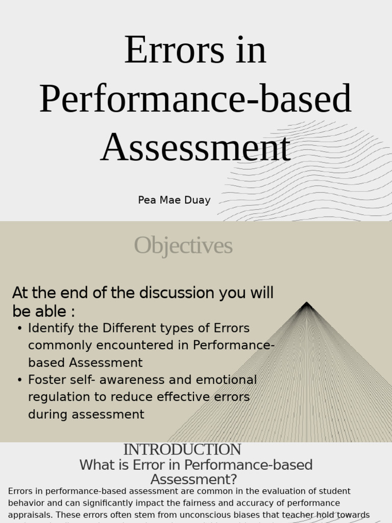 Share Errors in Performance-Based Assessment | PDF