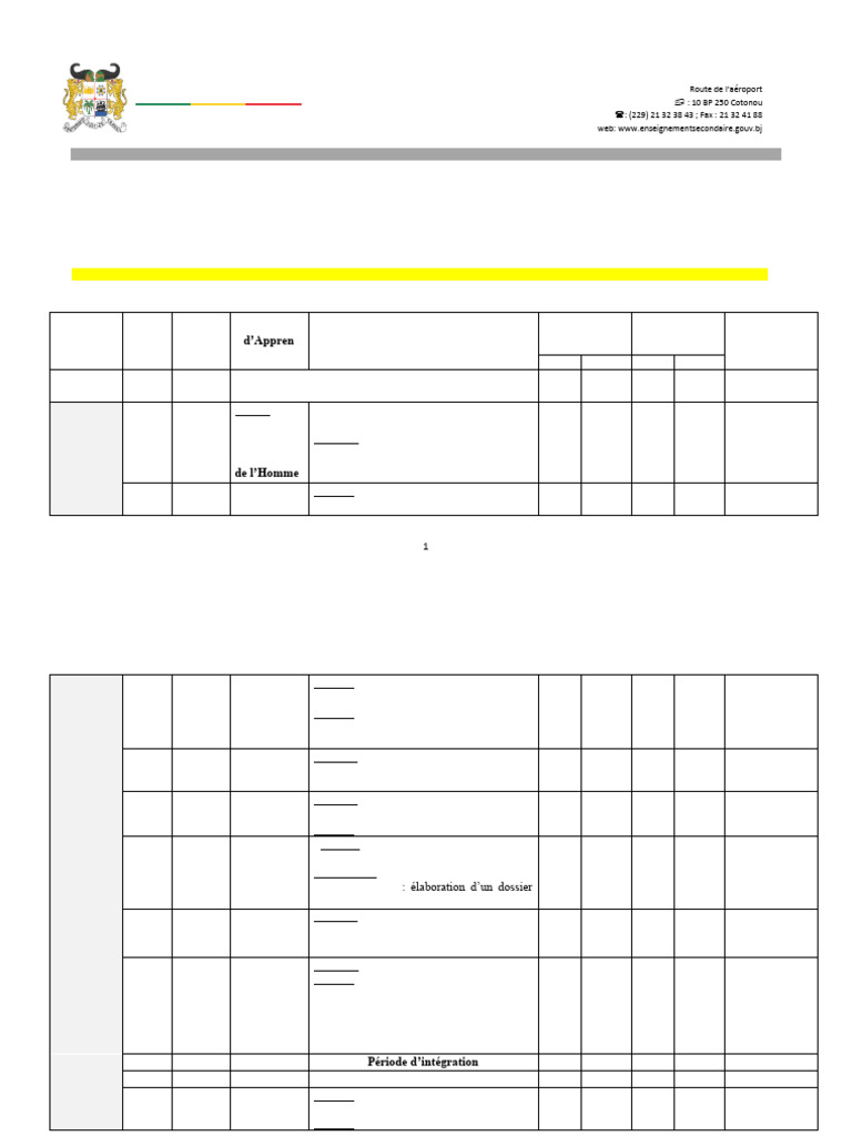 Planning Combiné SVT 2024-2025 | PDF