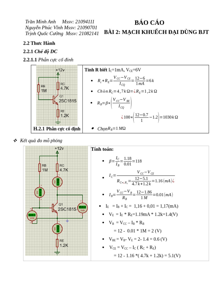 Báo Cáo-TTĐTNC-Nhóm 1-Bài2 | PDF