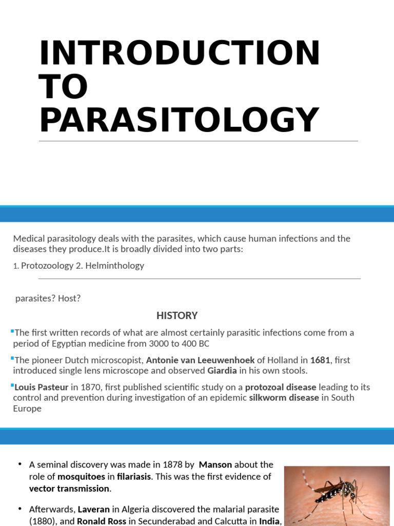 Introduction To Parasitology | PDF