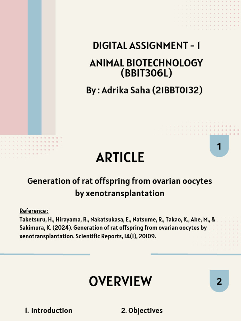 Animal Biotech DA 1 | PDF