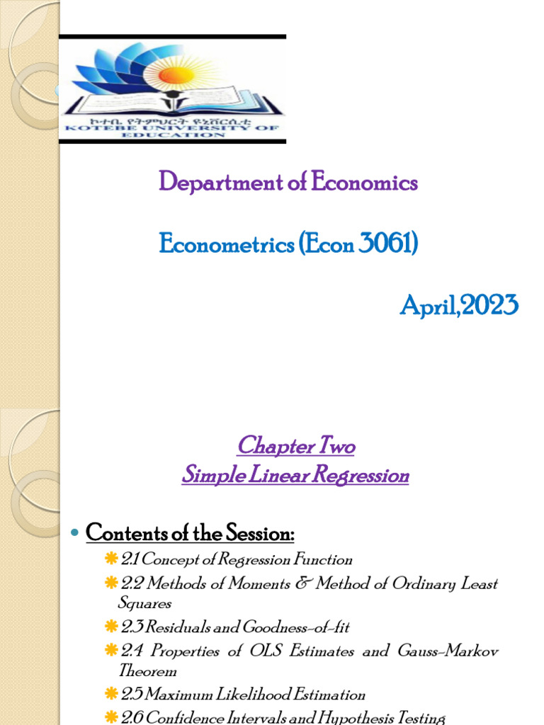 Econometrics | PDF