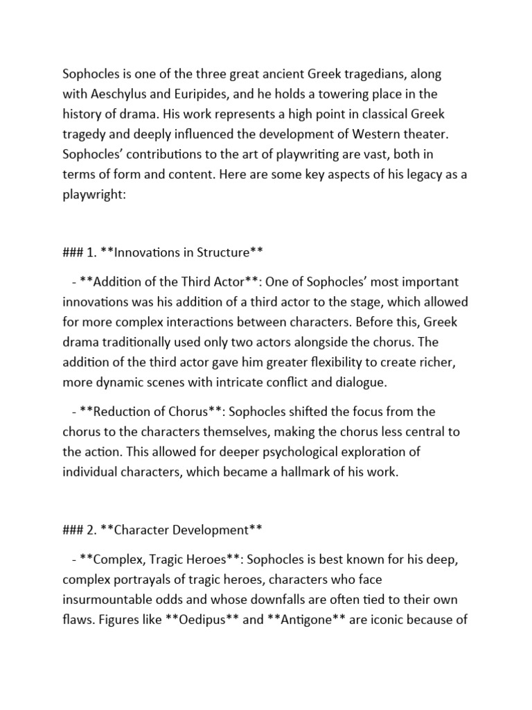 Sophocles and King Oedipus Rex. | PDF | Oedipus | Tragedy