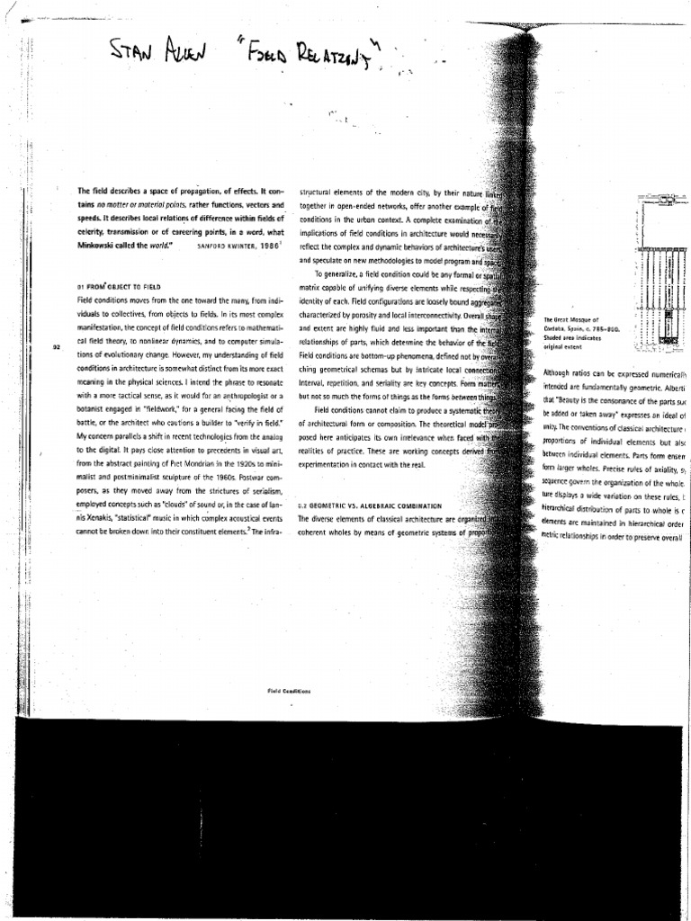 Stan Allen_Field Conditions | PDF