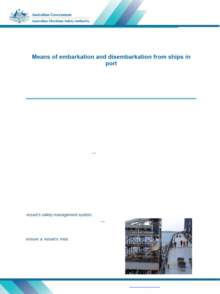 MN 2023 06 Means of Embarkation and Disembarkation From Ships in Port | PDF