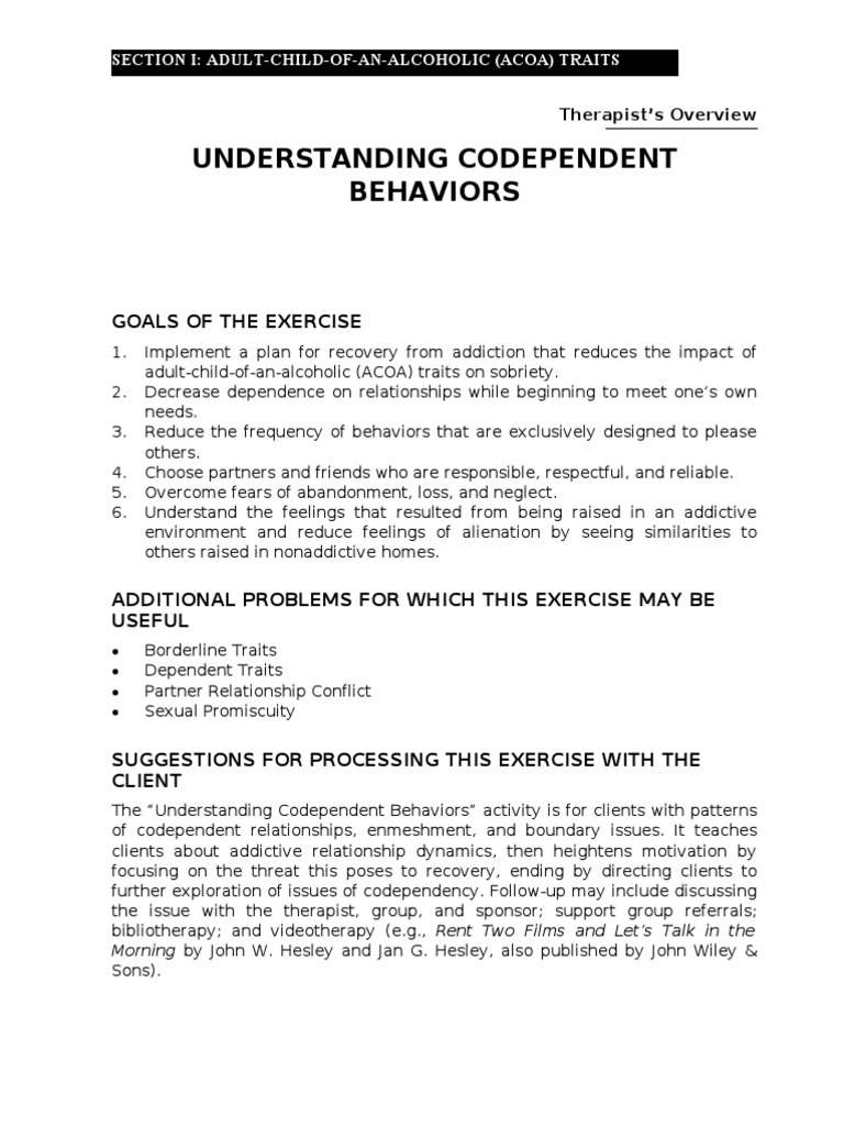 Understanding Codependent Behaviors | PDF | Behavior | Psychiatry