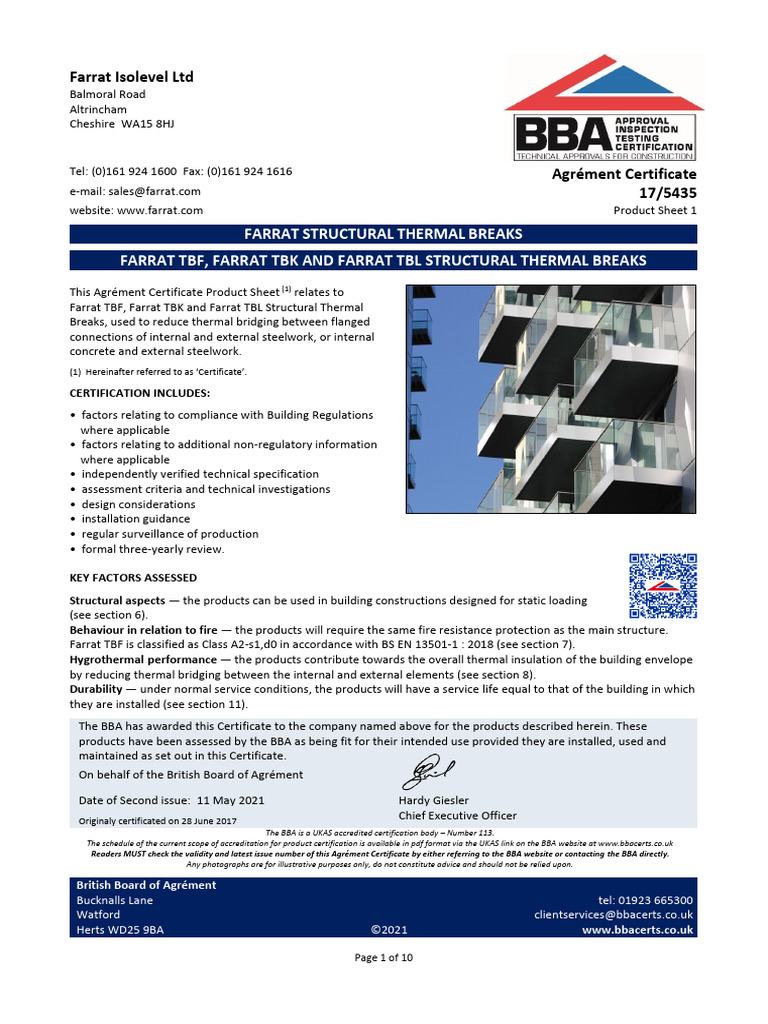 Farrat BBA Certification - TBF TBK TBL - FULL 17.5435i2 | PDF ...