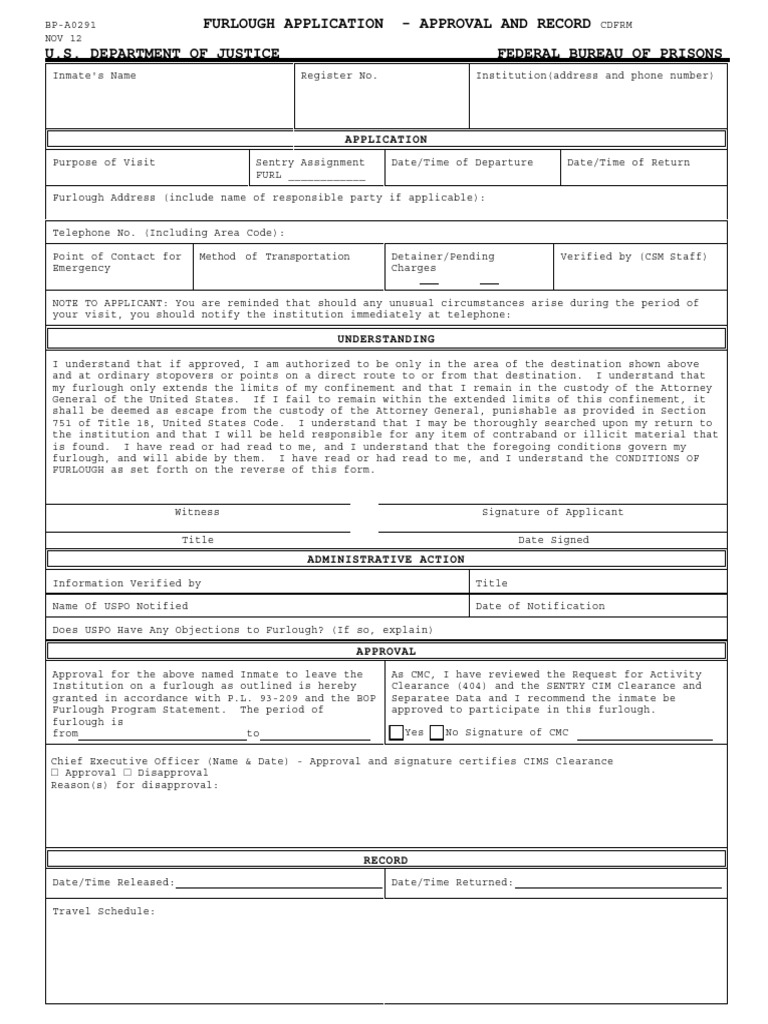 Draft Application Under Parole and Furlough | PDF | Prisoner | Arrest