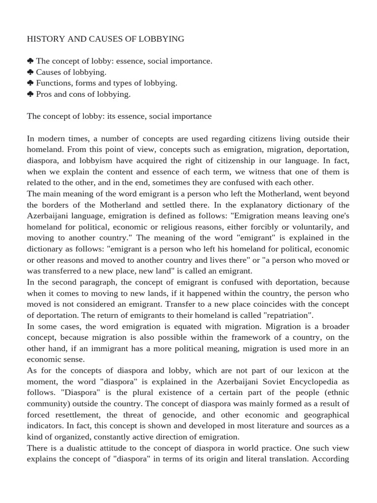 History of Lobbying | PDF