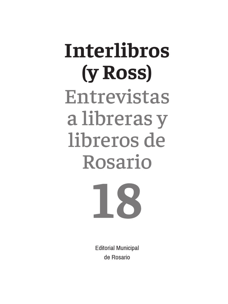 Entrevistas A Libreras y Libreros - 18 Ross | PDF