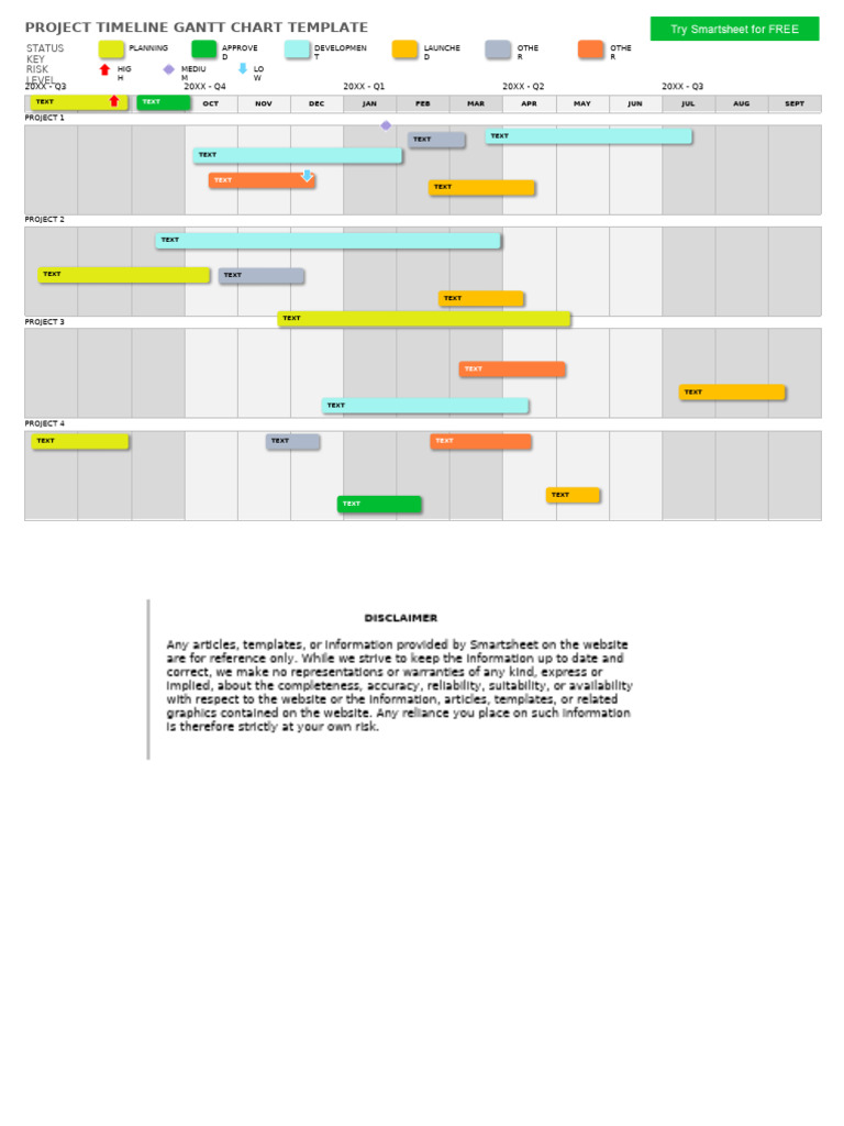 IC Project Timeline Gantt Chart 11344 WORD | PDF
