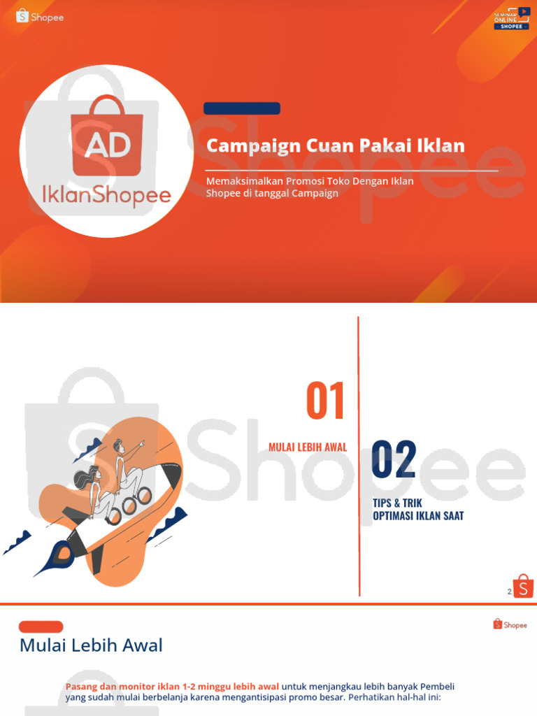 (External Sharing) Webinar Iklan Shopee Campaign Cuan Pakai Iklan | PDF