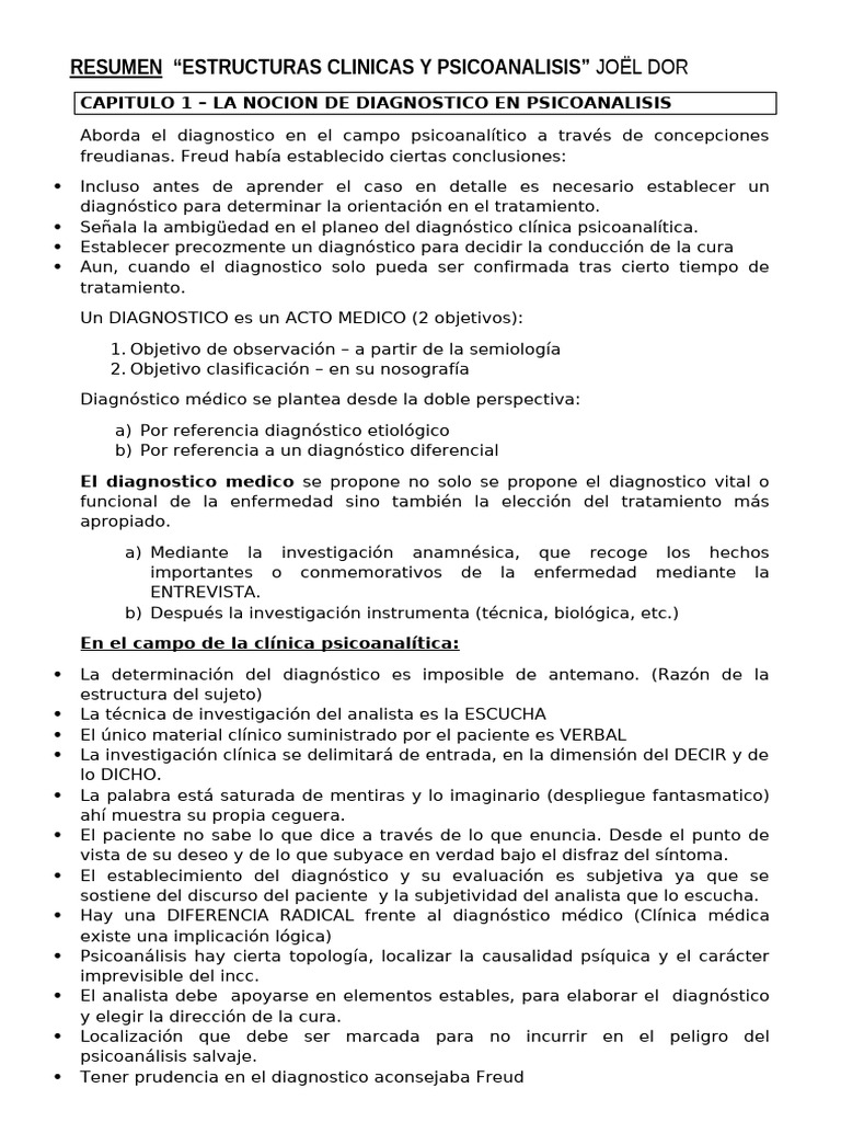 Resumen Joel Dor | PDF