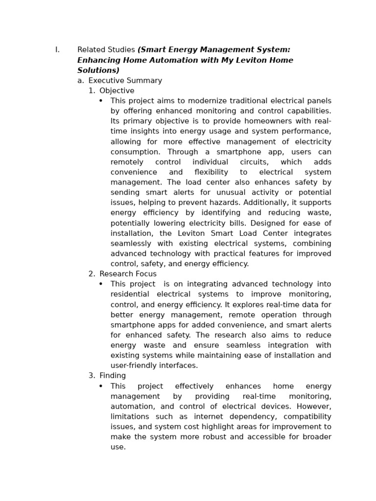 Smart Energy Management System | PDF