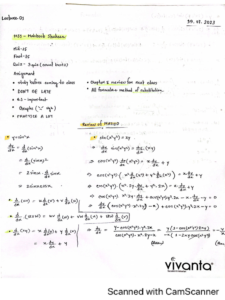 MAT 130 Notes | PDF