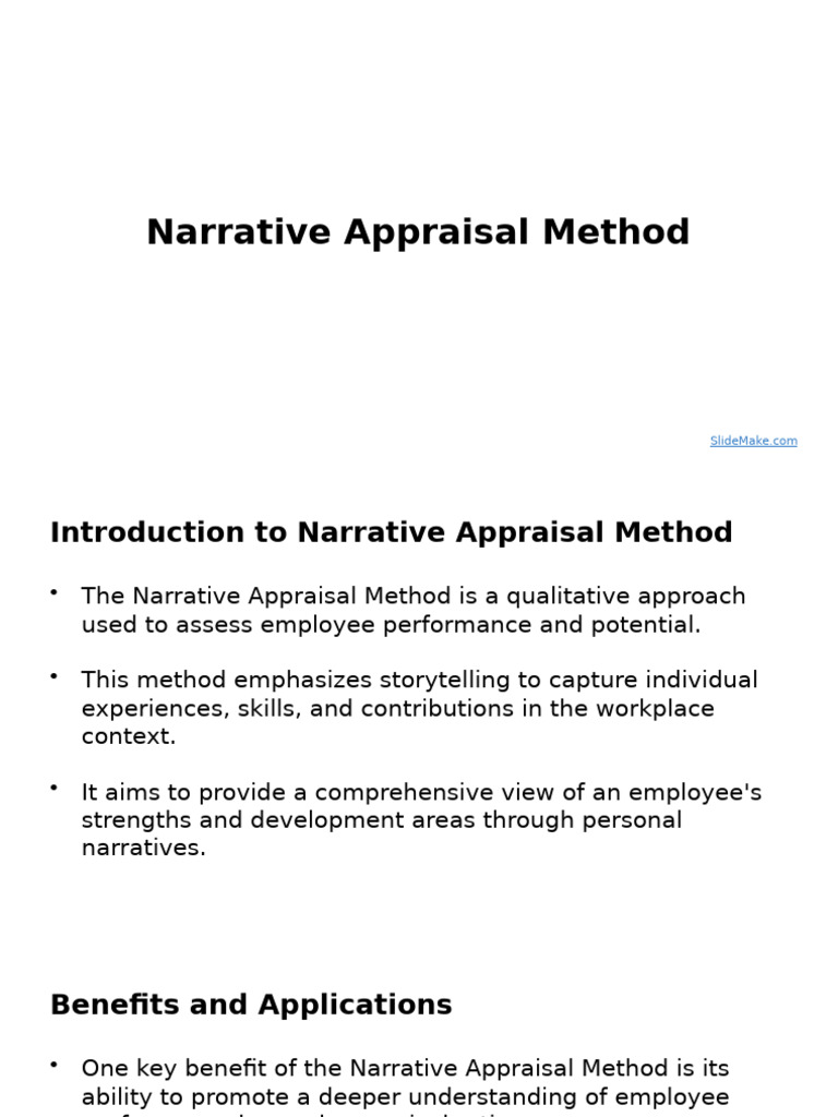 Narrative Appraisal Method | PDF