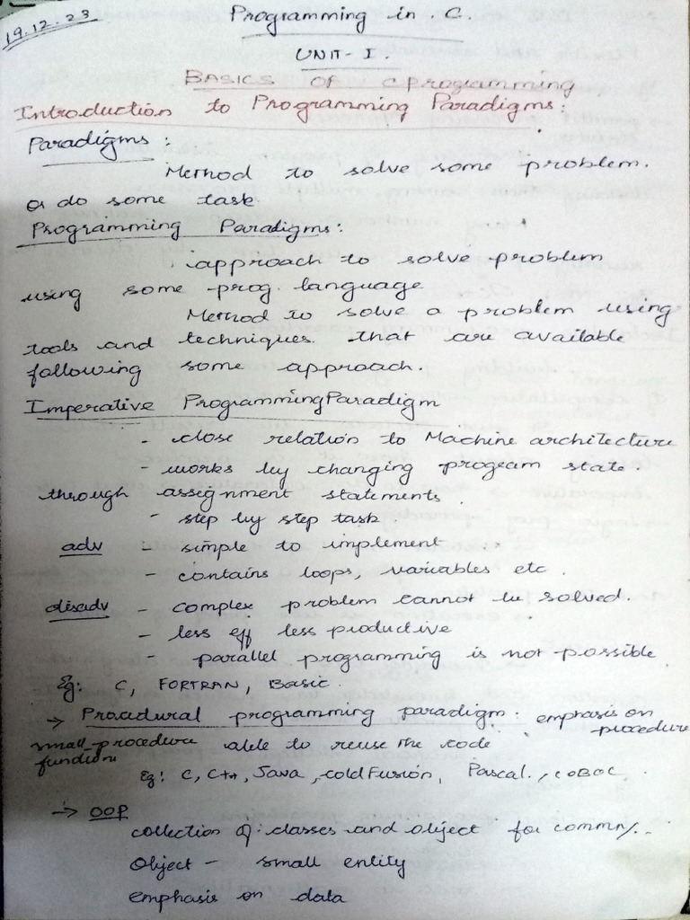 Unit 1 Basics of C Programming | PDF