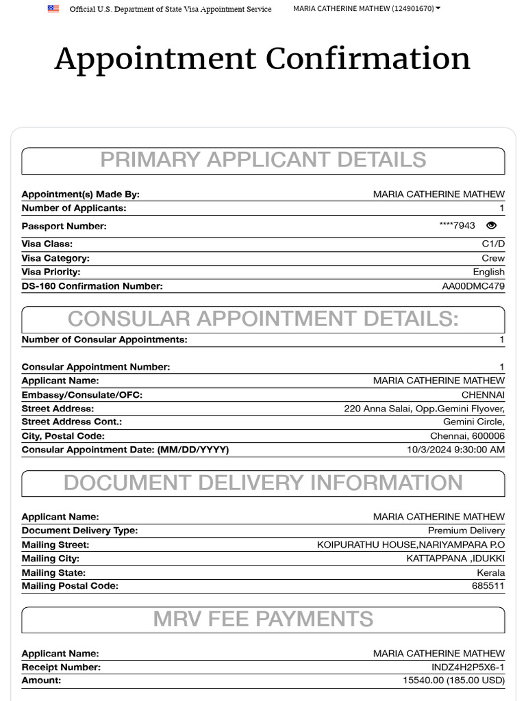 Appointment Confirmation Customer Self-Service | PDF