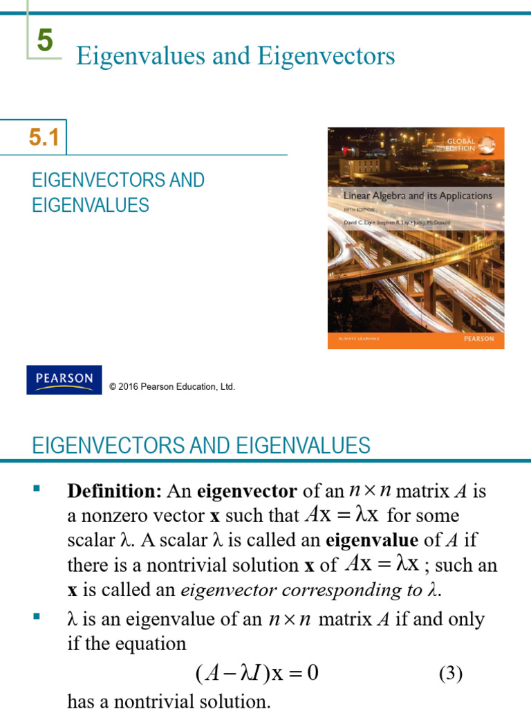 Eigenvalues And Eigenvectors Pptx Notes Pdf
