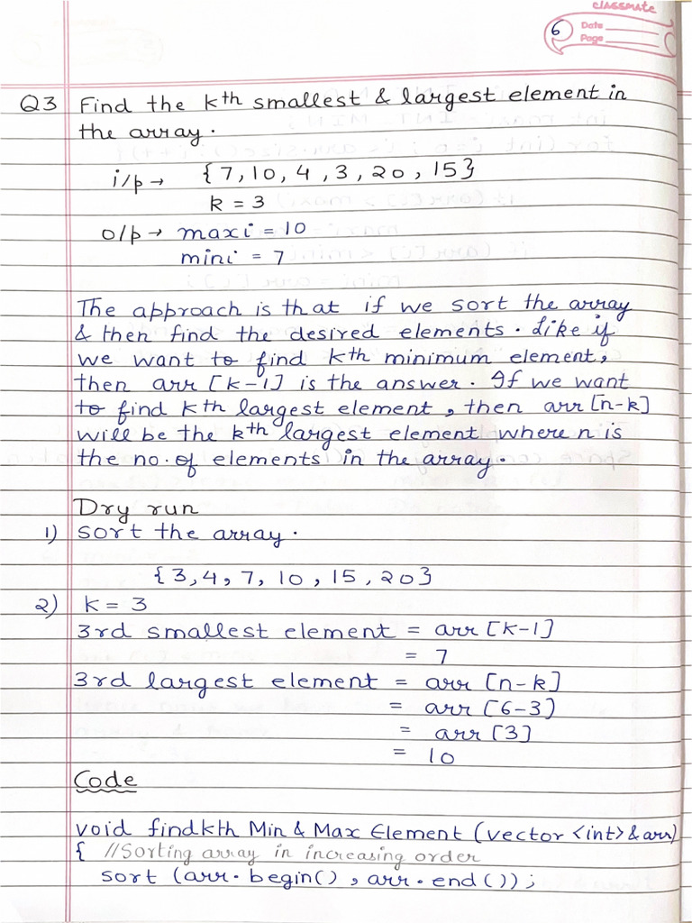 Find KTH Maximum and Minimum Element in Array | PDF Find KTH Maximum and Minimum Element in Array | PDF