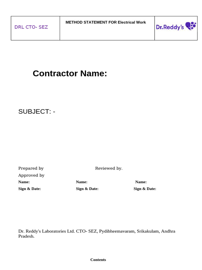 Method statement (1) | PDF