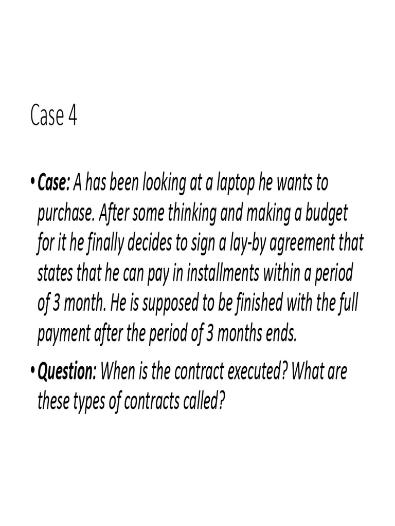 Case Exercises - Basics Contract Law | PDF