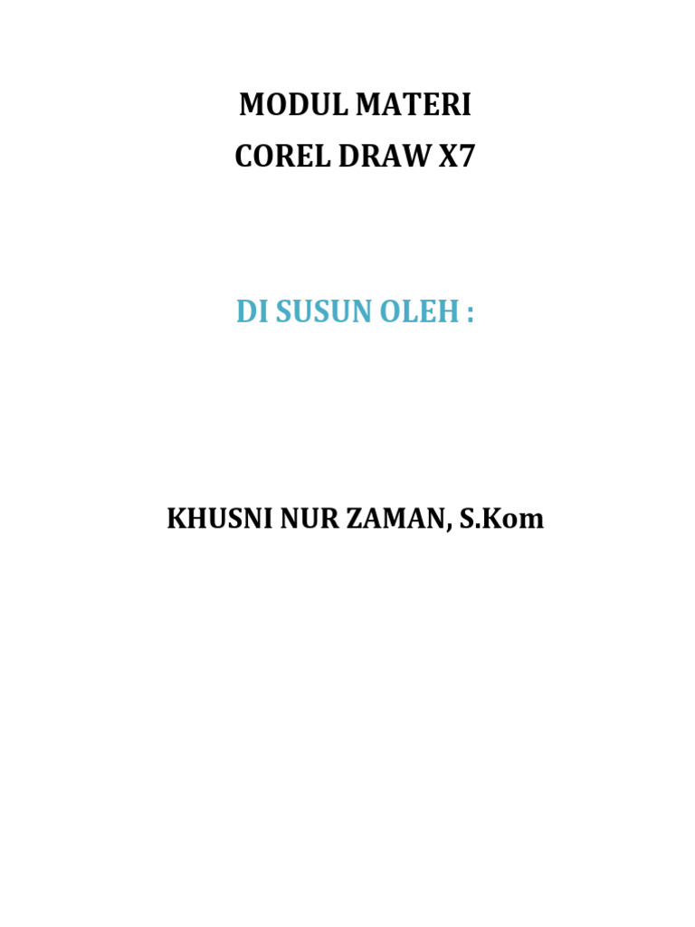 Modul Dasar CorelDrawX7 Fix | PDF