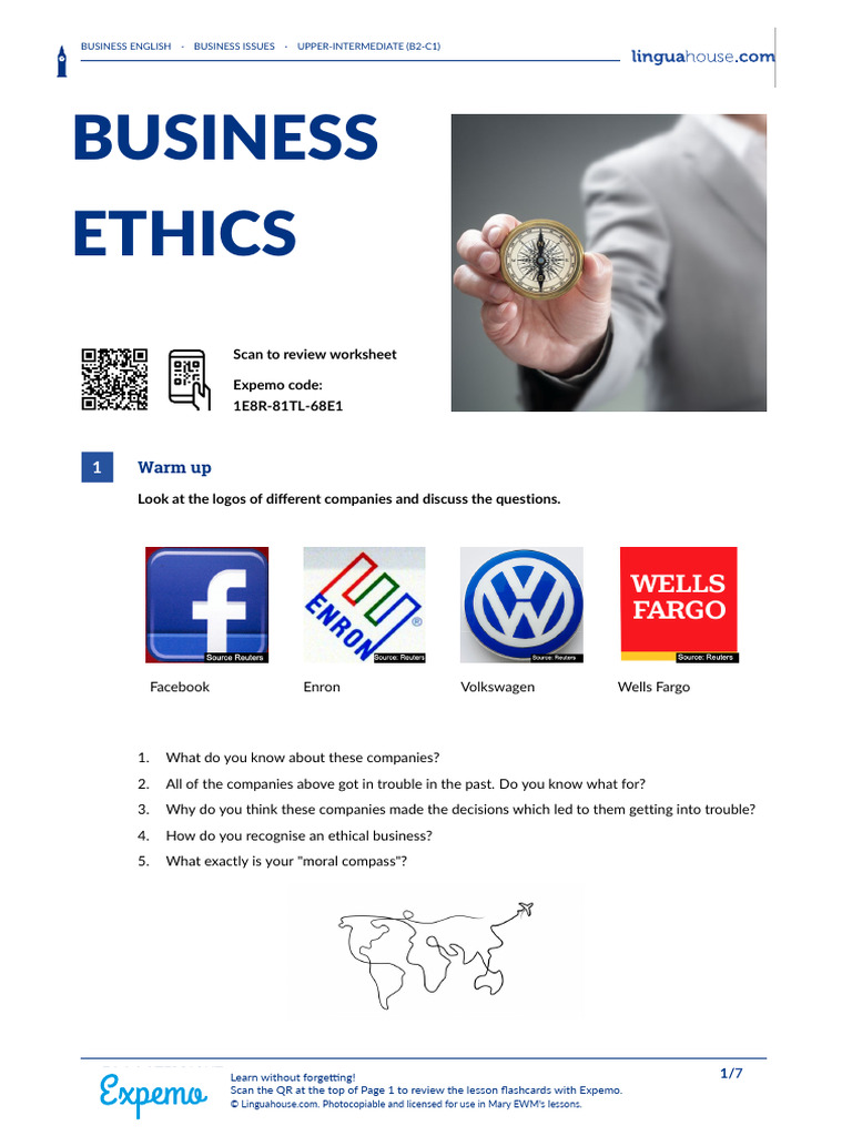 Business Ethics British English Student B2 C1 | PDF