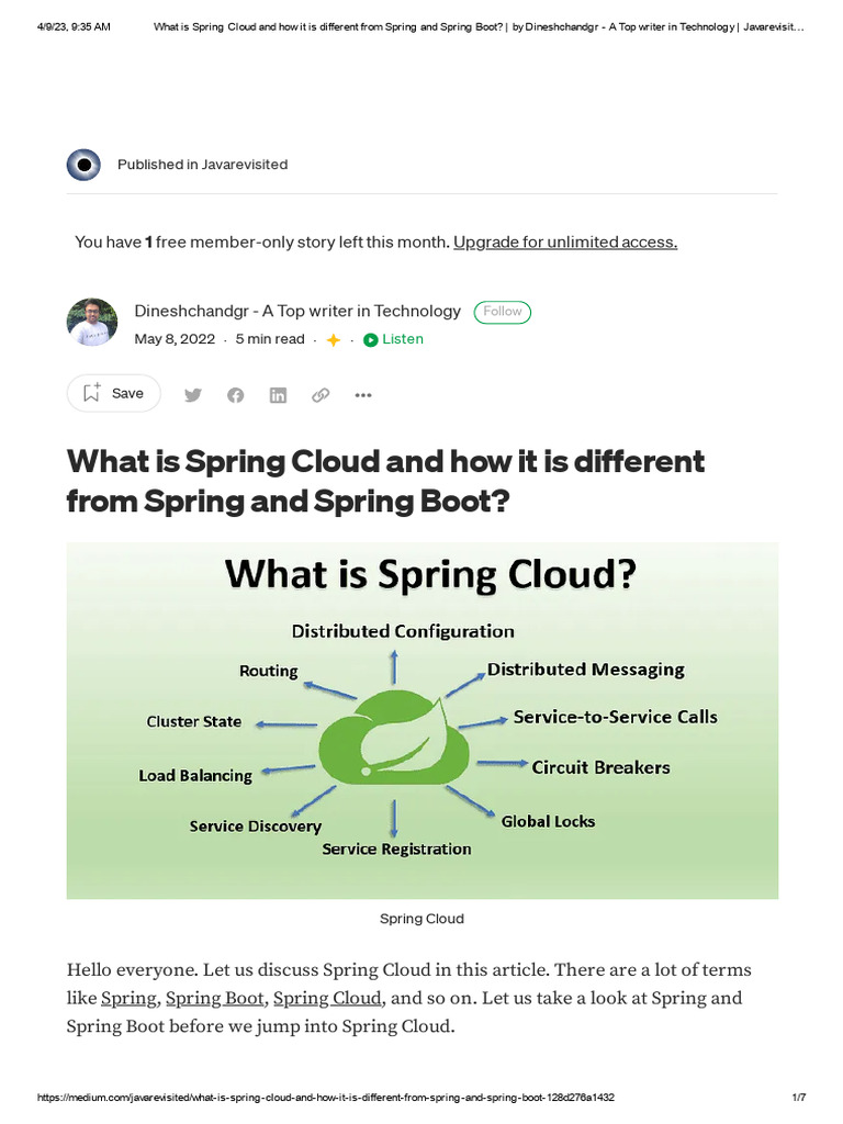 What Is Spring Cloud and How It Is Different From Spring and Spring ...
