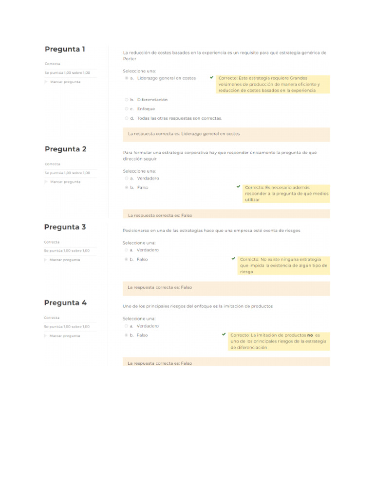 Examen Clase 3 Direccion Estrategica | PDF