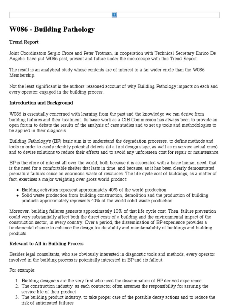 CIB WO86 Building Pathology | PDF | Risk Management | Risk